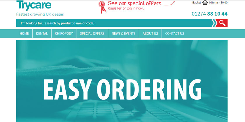 Trycare New Look website