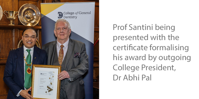 Ario Santini Awarded College Medal